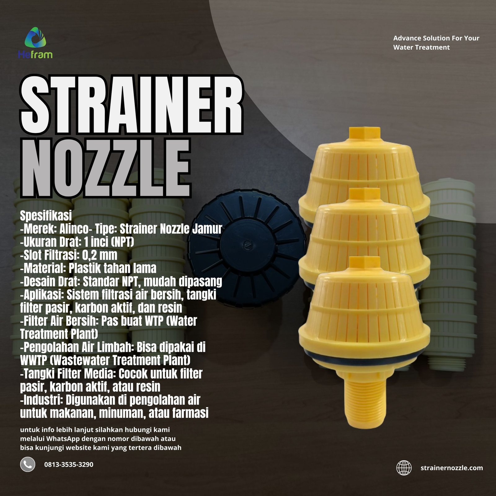 Water Treatment Filter Strainer Nozzle - Produsen Strainer Nozzle