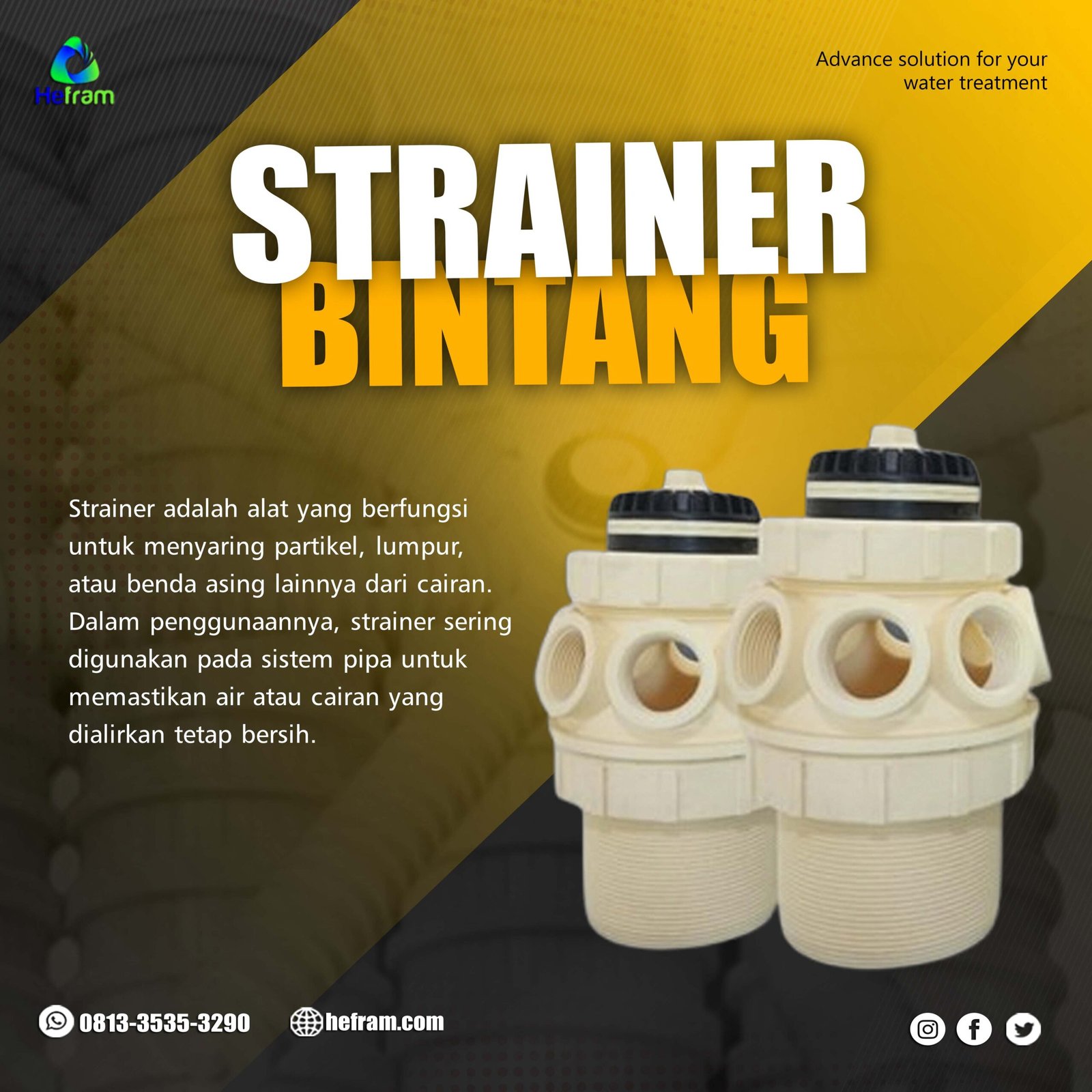 Spesifikasi Strainer Bintang, 0813-3535-3290